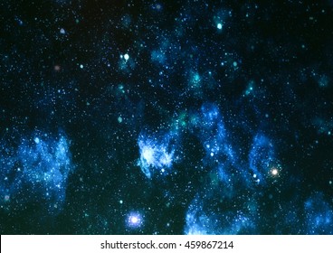 Galaxy Turquoise Star Nebula Space Background Stock Illustration 300605330