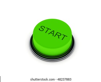 Start Button Isolated On White Background Stock Illustration 48237883
