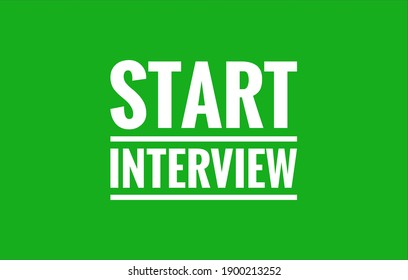 Start Interview Text Banner Design Illustration Stock Illustration ...