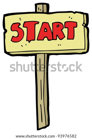 Start Sign Cartoon Raster Version 库存插图 93976582 - Shutterstock