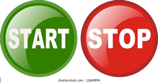 Start Stop Sign Stock Illustration 12649894 | Shutterstock