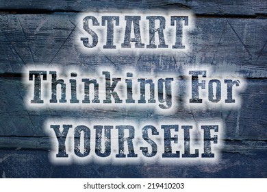 Start Thinking Yourself Concept Text On Stock Illustration 219410203 ...