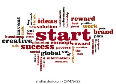 Start Word Cloud Concept White Background 스톡 일러스트 274476725 | Shutterstock
