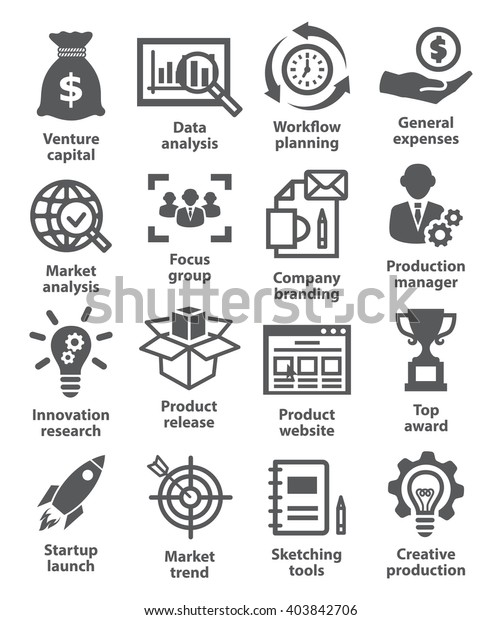 Startup Business Development Icons Stock Illustration 403842706 ...