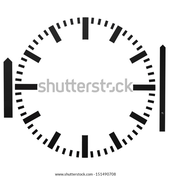 Station Clock Analog Clock Separated Arrows Stock Illustration ...