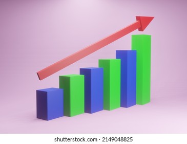 Statistical Data Graph Continues Grow Stronger Stock Illustration ...