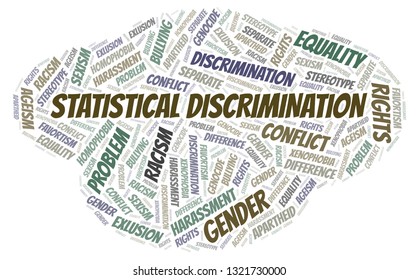 Statistical Discrimination Type Discrimination Word Cloud 스톡 일러스트 ...
