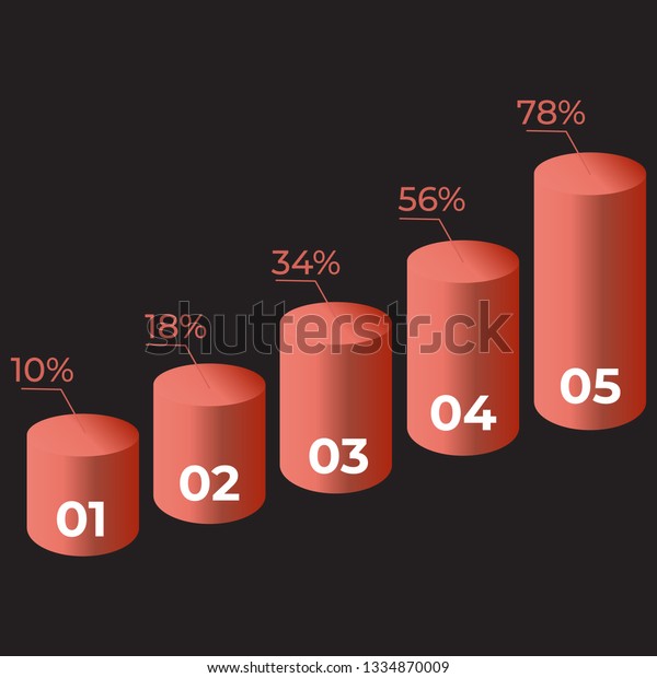 Statistics 3d Graph Bar Chart Infographic Stock Illustration 1334870009 ...