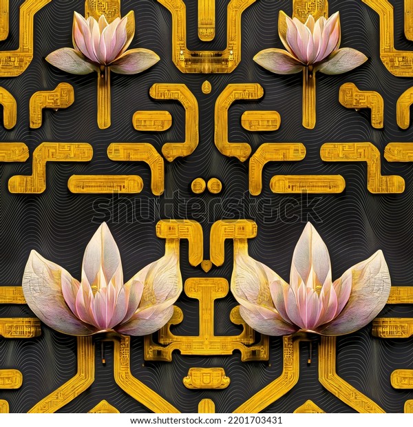 Steampunk Dieselpunk Seamless Pattern Od Wires Stock Illustration ...