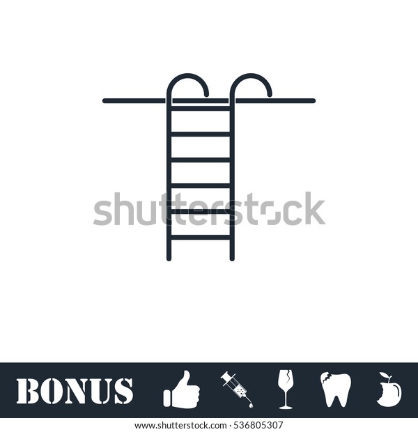 Step Ladder Icon Flat Simple Illustration Stock Illustration 536805307
