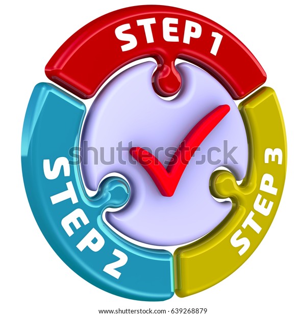 Steps 1 2 3 Check Mark Stock Illustration 639268879 | Shutterstock