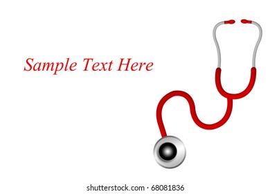 Red Stethoscope Cardiology Text Isolated Vector: เวกเตอร์สต็อก (ปลอดค่า ...
