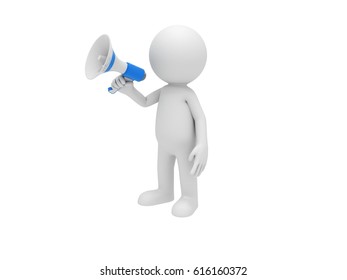 Stick Man Announcing 3d Rendering 스톡 일러스트 616160372 | Shutterstock