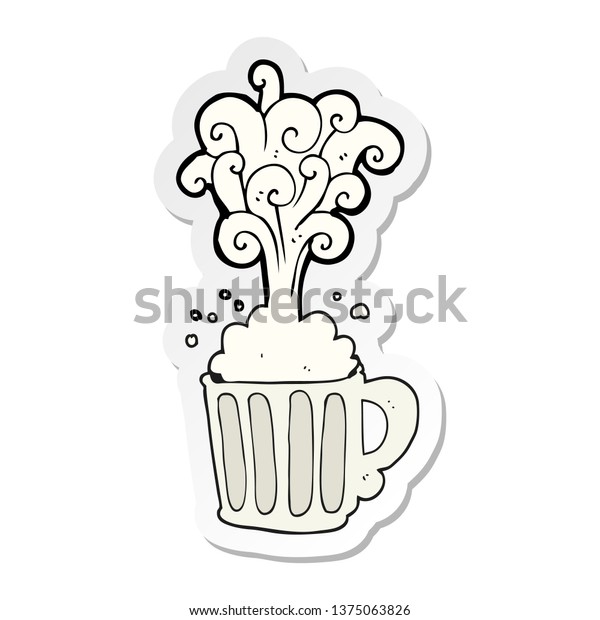 Sticker Cartoon Exploding Beer Stock Illustration 1375063826 | Shutterstock