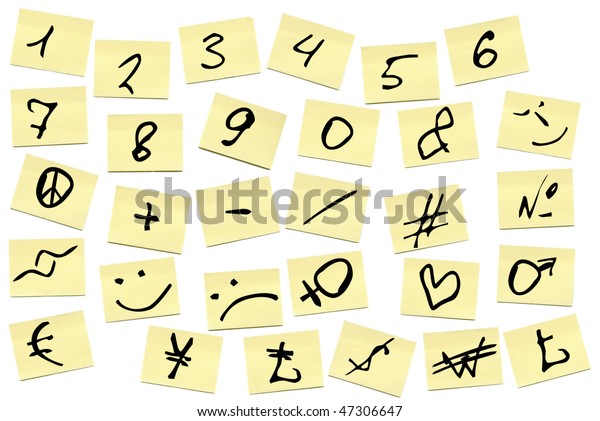 Sticky Notes Alphabet Stock Illustration 47306647 | Shutterstock