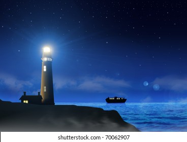 5,917 Lighthouse Boat Night Images, Stock Photos & Vectors | Shutterstock
