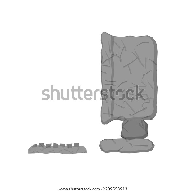 Stone Computer Prehistoric Pc Old Laptop Stock Illustration 2209553913 ...