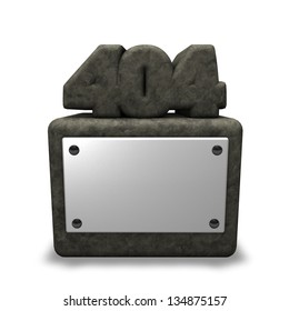 Stone Number 404 On Socket 3d Stock Illustration 134875157 | Shutterstock