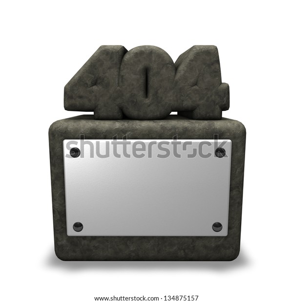 Stone Number 404 On Socket 3d Stock Illustration 134875157 | Shutterstock