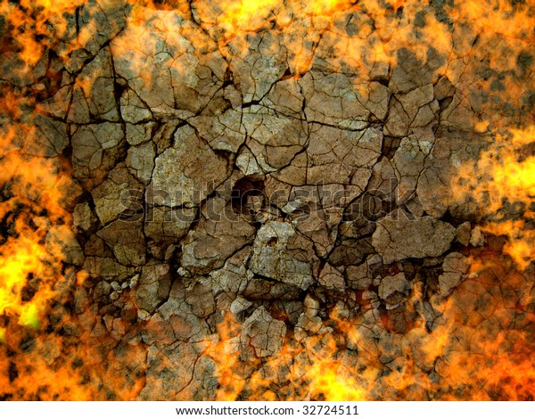 Stone Wall On Fire Background Stock Illustration 32724511 | Shutterstock