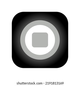 Stop Button Icon Radial Gradient Stock Illustration 2191813169 ...