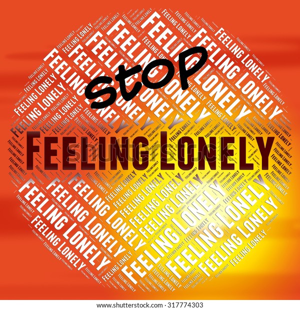 Stop Feeling Lonely Indicating Control Prevent Stock Illustration 317774303