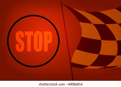 Stop Flag Stock Illustration 40086814 | Shutterstock