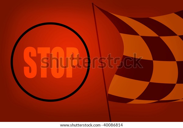 Stop Flag Stock Illustration 40086814 | Shutterstock