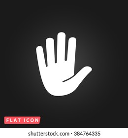 Stop Hand Imitation Draw Icon White 스톡 일러스트 677642104 | Shutterstock