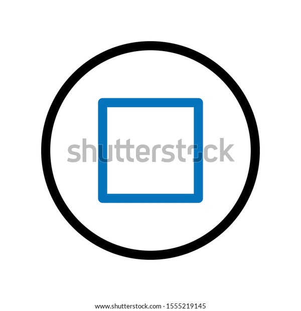 Stop Icon White Background Stock Illustration 1555219145 | Shutterstock