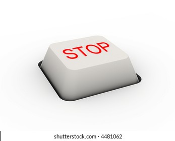 Stop Keyboard Button Image Can Be Stock Illustration 4481062 | Shutterstock