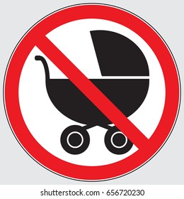 No Baby Carriage Sign Stock Vector (Royalty Free) 409871398