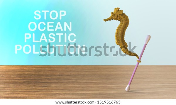 Stop Ocean Plastic Pollution Render Sculpt 库存插图 1519516763 | Shutterstock