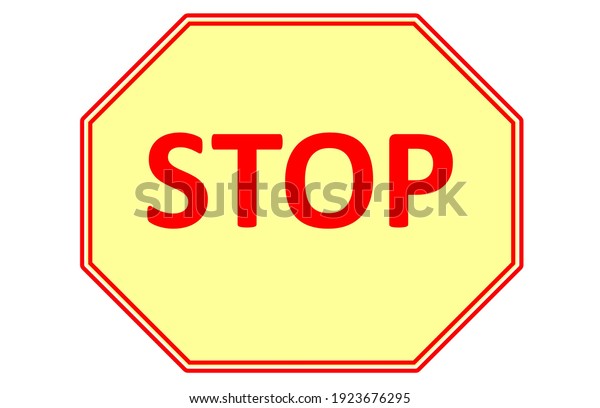 Stop Sign Documents Presentations Stock Illustration 1923676295 ...