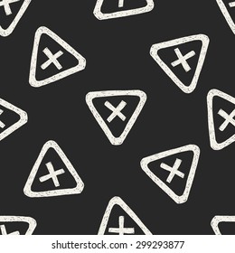 Stop Sign Doodle Seamless Pattern Background Stock Illustration ...