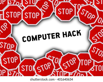 Stop Sign Word Computer Hack Stock Illustration 401640634 | Shutterstock