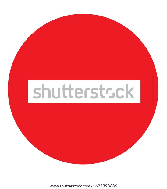 Stop Wrong Way Sign Isolated On Stock Illustration 1623398686 ...