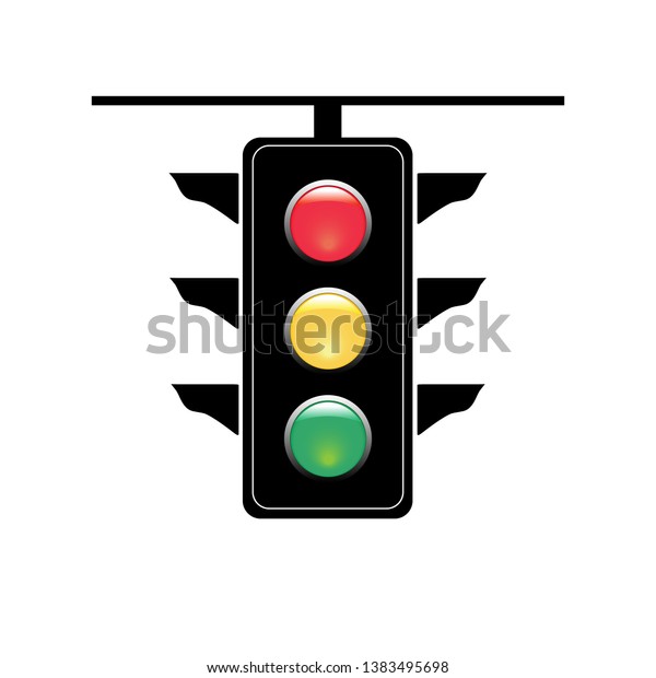 Stoplight Sign Icon Traffic Light On Stock Illustration 1383495698