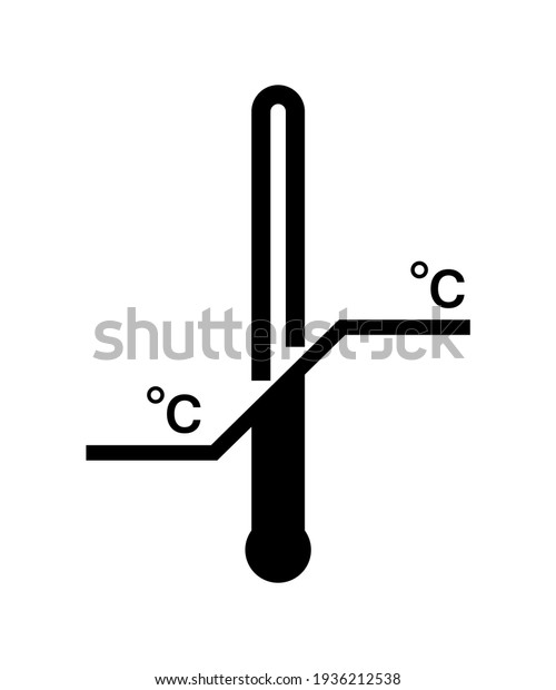 Storage Temperature Range Isolated Black Symbol Stock Illustration ...
