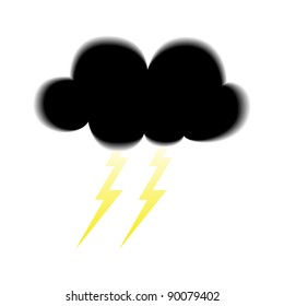 Storm Cloud Bitmap Illustration Stock Illustration 90079402