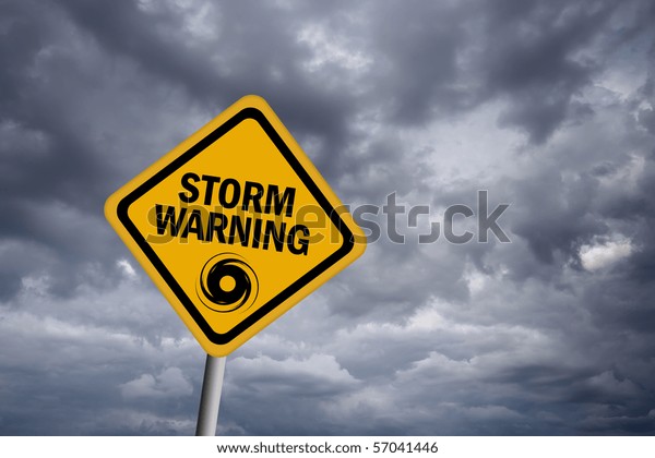 Storm Warning Sign Stock Illustration 57041446