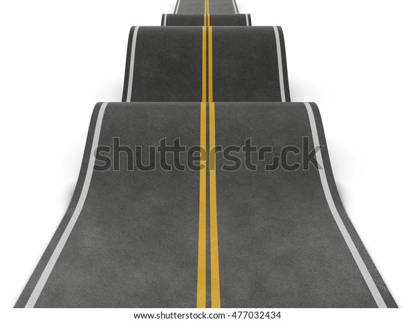 Straight Road Irregularities Bumpy Road Ups Stock Illustration ...