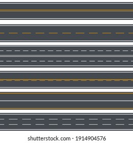 Straight Roads Seamless Pattern Background Web Stock Illustration ...