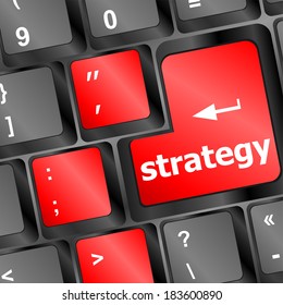 Strategy Button On Keyboard Key Button Stock Illustration 183600890 ...
