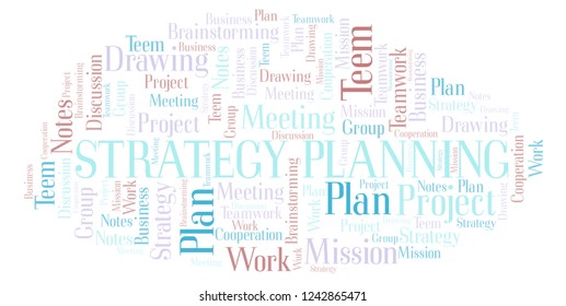 Strategy Planning Word Cloud Stock Illustration 1242865471 | Shutterstock