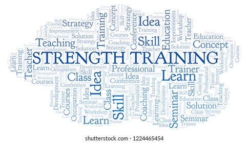 Strength Training Word Cloud Stock Illustration 1224465454 | Shutterstock