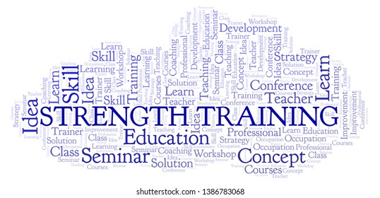 Strength Training Word Cloud Wordcloud Made Stock Illustration ...