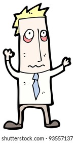 Stressed Worker Cartoon Raster Version Stock Illustration 93557137
