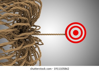 Stretched Rope Shape Target Demonstrating Profit Stock Illustration ...