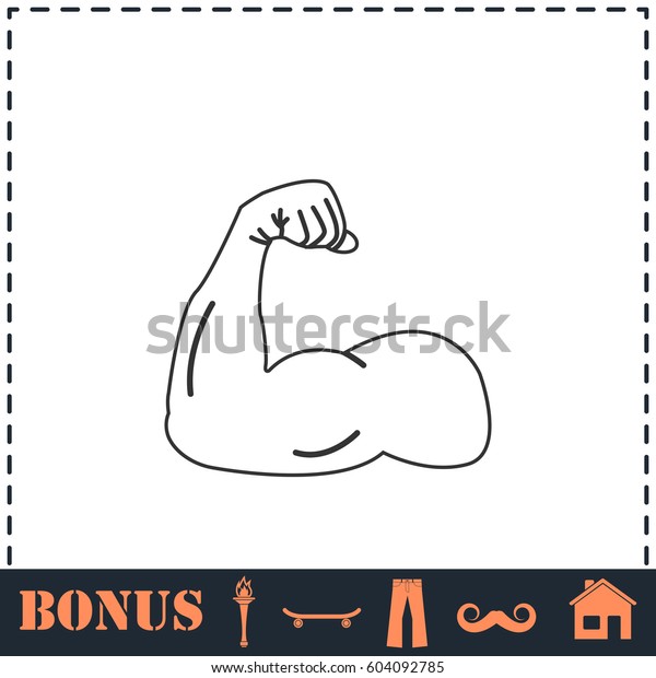 Strong Icon Flat Simple Illustration Symbol Stock Illustration ...